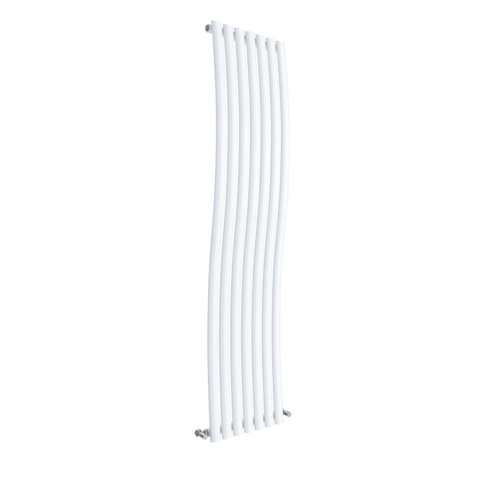 Revive White High Gloss Contemporary Wave Designer Radiator 1785 x 413